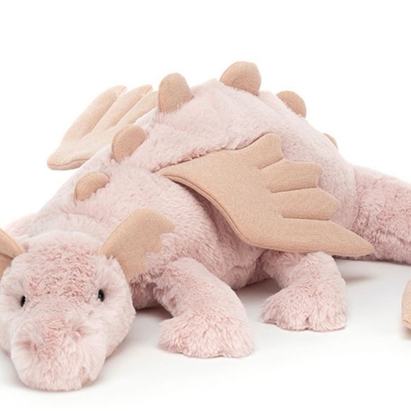 Jellycat | Toys | Jellycat Rose Dragon Huge Nwt And Dust Bag | Poshmark